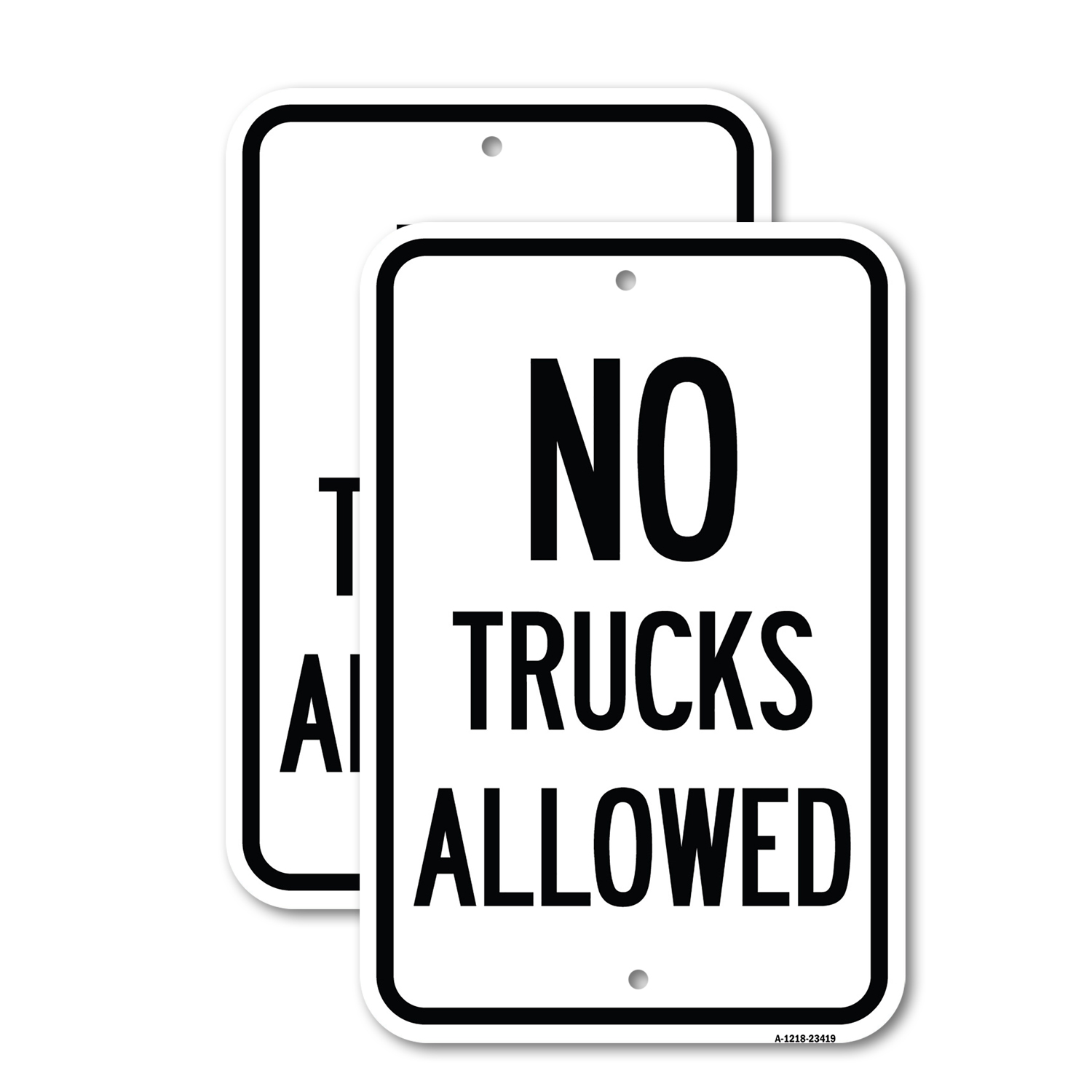 Parking Lot Sign No Trucks Allowed Heavy Gauge Aluminum Parking Sign | eBay