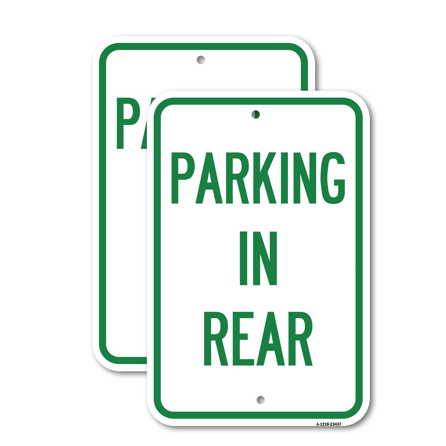 Parking in Rear Heavy Gauge Aluminum Parking Sign Rust Proof | eBay