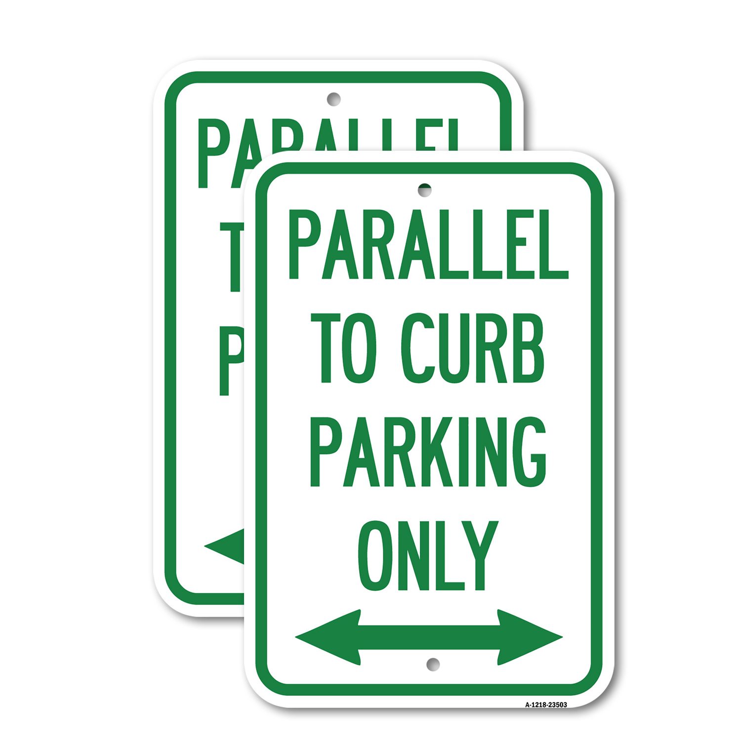 Parallel to Curb Parking Only with Bidirectiona Heavy Gauge Metal ...