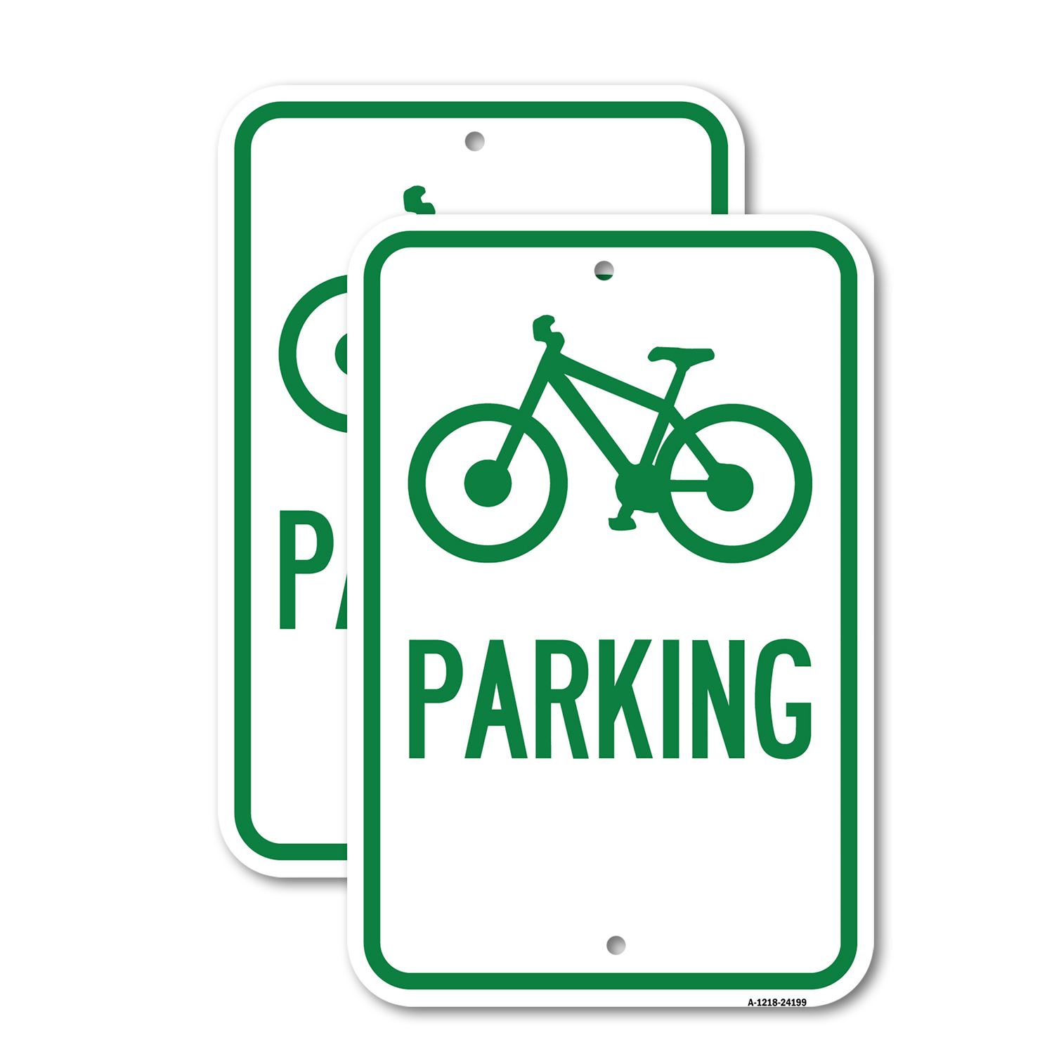 D4-3 Bicycle Parking (Bicycle Symbol) Parking Heavy Gauge Aluminum ...
