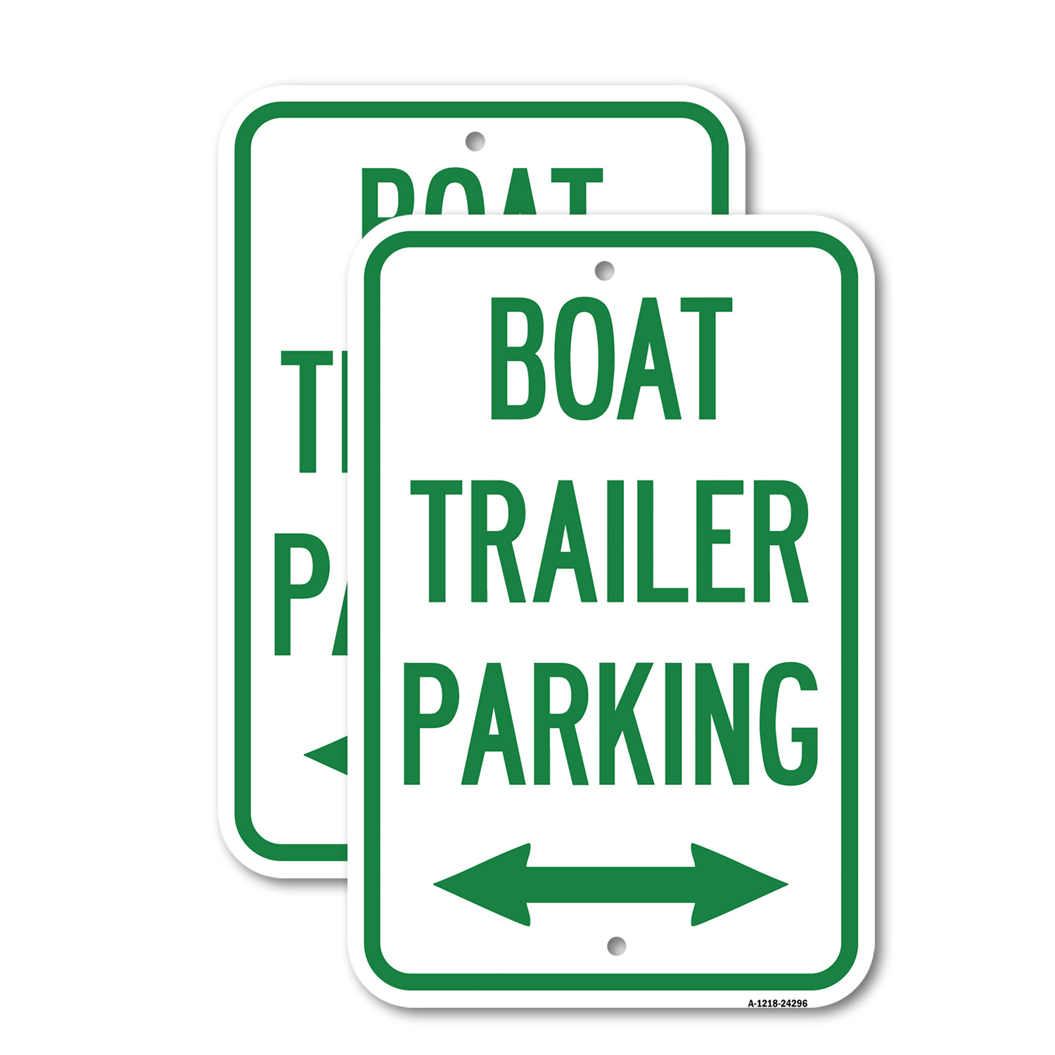 Boat Trailer Parking With Bidirectional Arrow Heavy Gauge Aluminum ...
