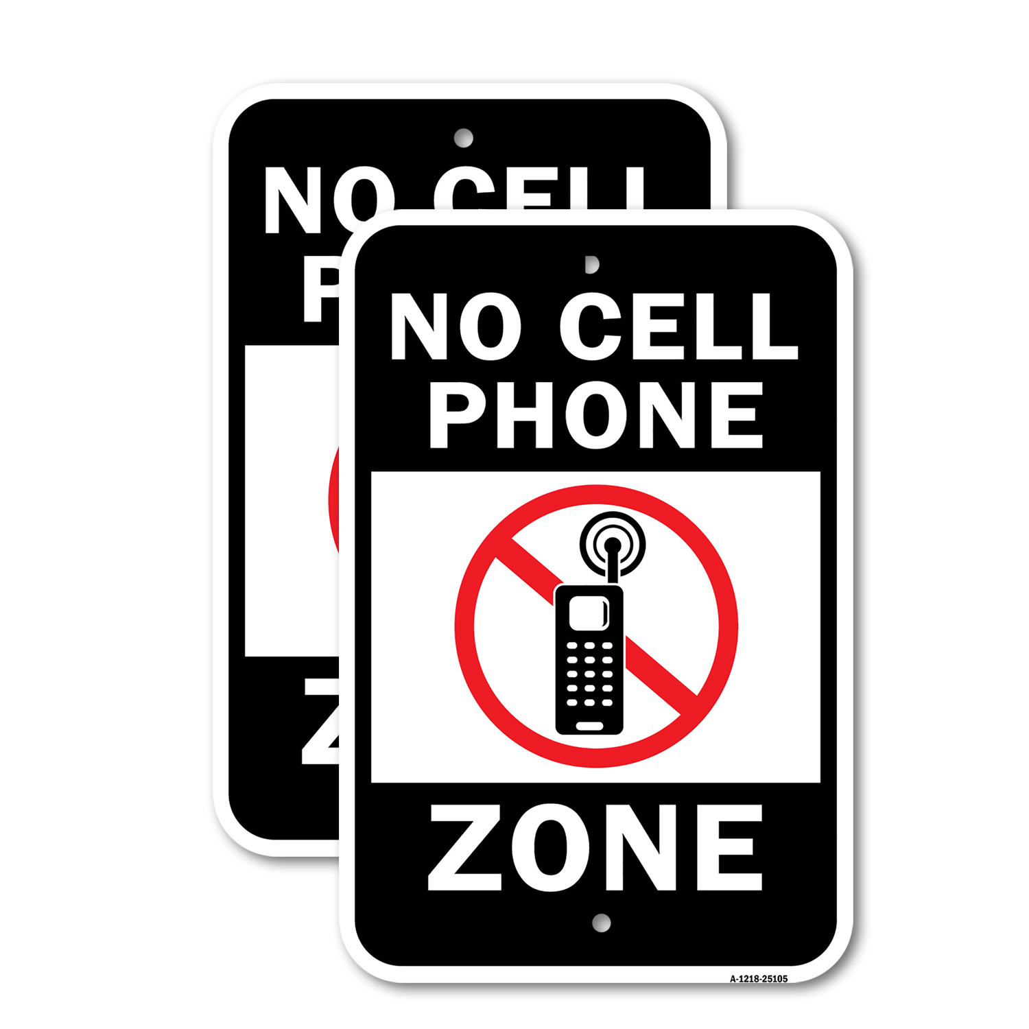No Cell Phone Zone Heavy Gauge Aluminum Parking Sign Rust Proof | eBay