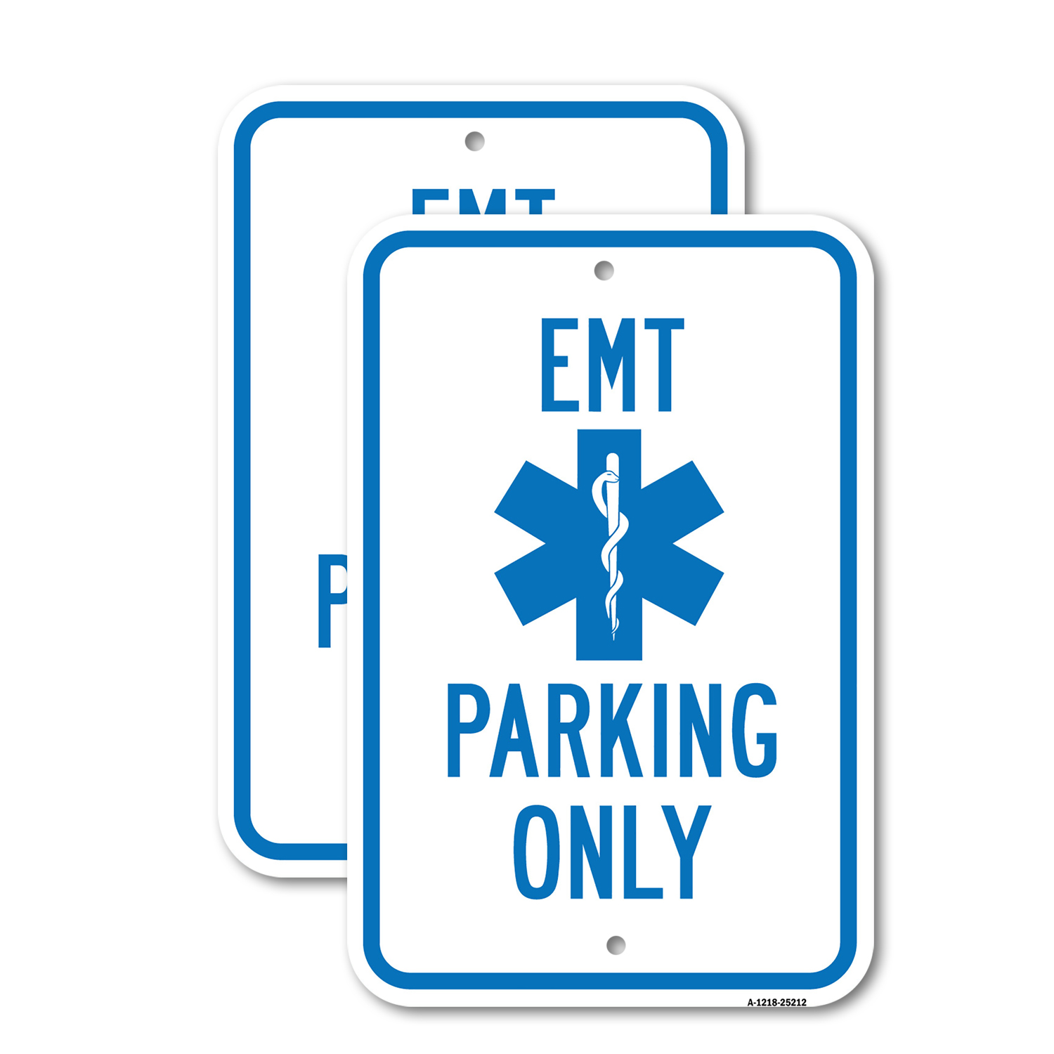 Emt Parking Only With Symbol Heavy Gauge Aluminum Parking Sign | eBay