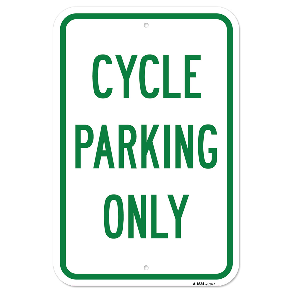 Cycle Parking Only Heavy Gauge Aluminum Parking Sign Rust Proof | eBay