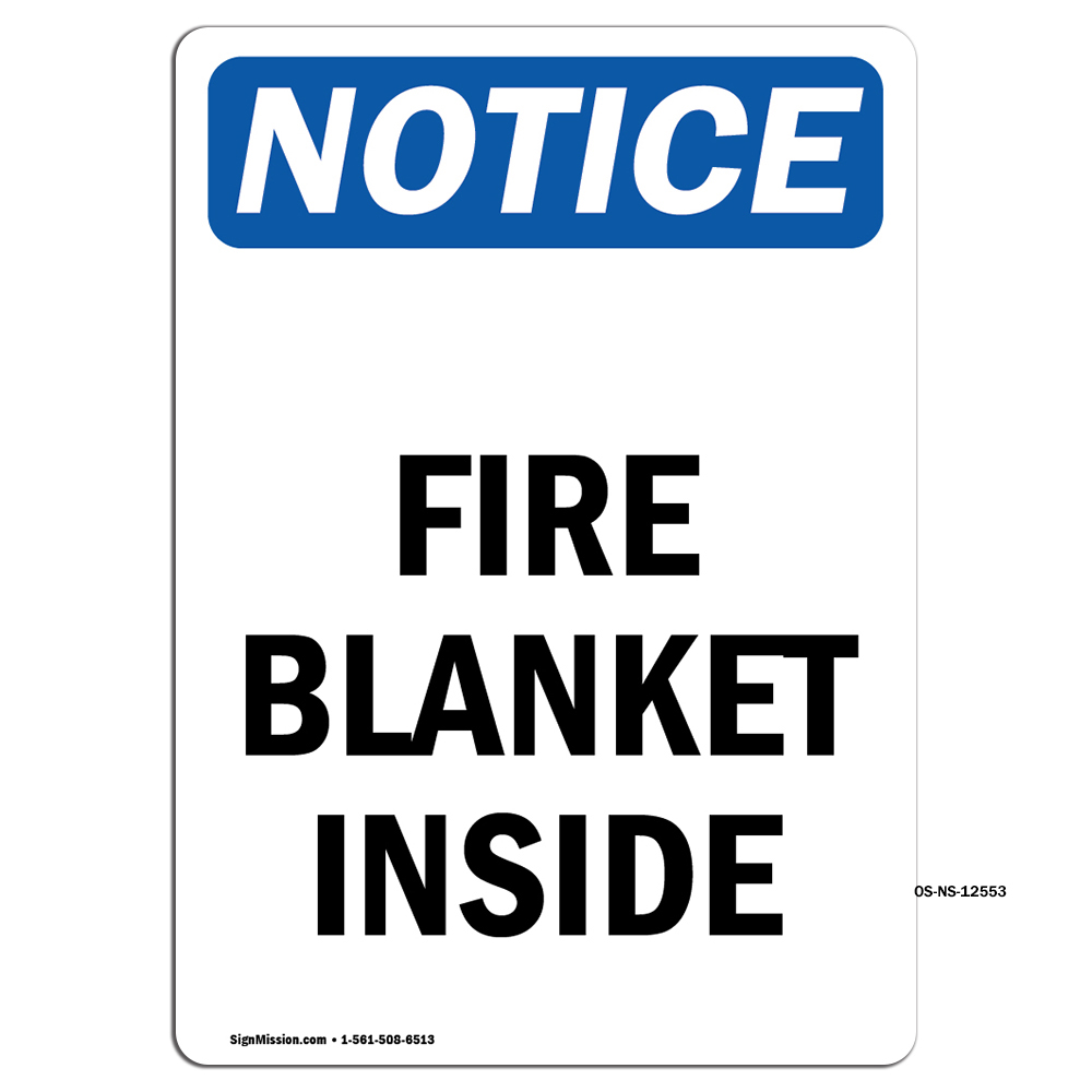 Neoprene Insulated Bottle Covers Zipper OSHA Fire Alarm Notice Sign ...