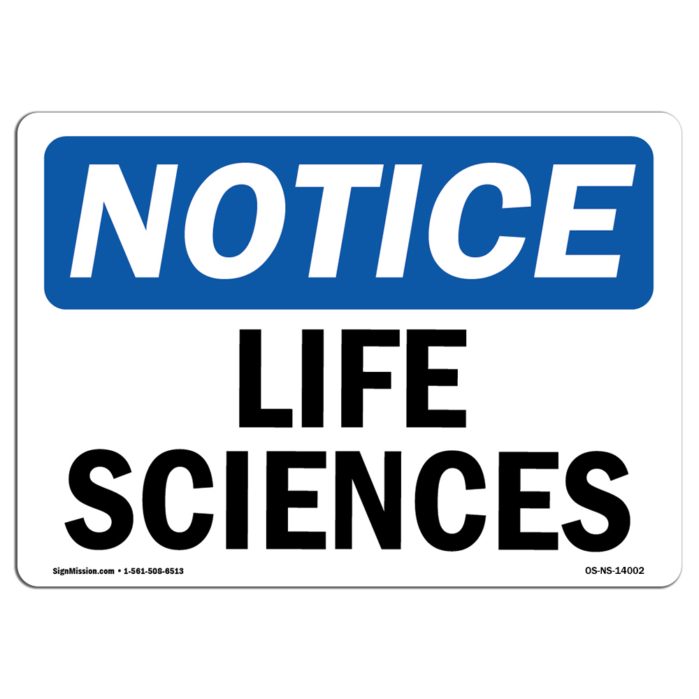 Life Sciences OSHA Notice Sign Metal Plastic Decal | eBay