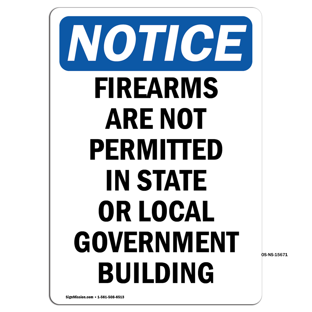 Firearms Are Not Permitted OSHA Notice Sign Metal Plastic Decal | eBay