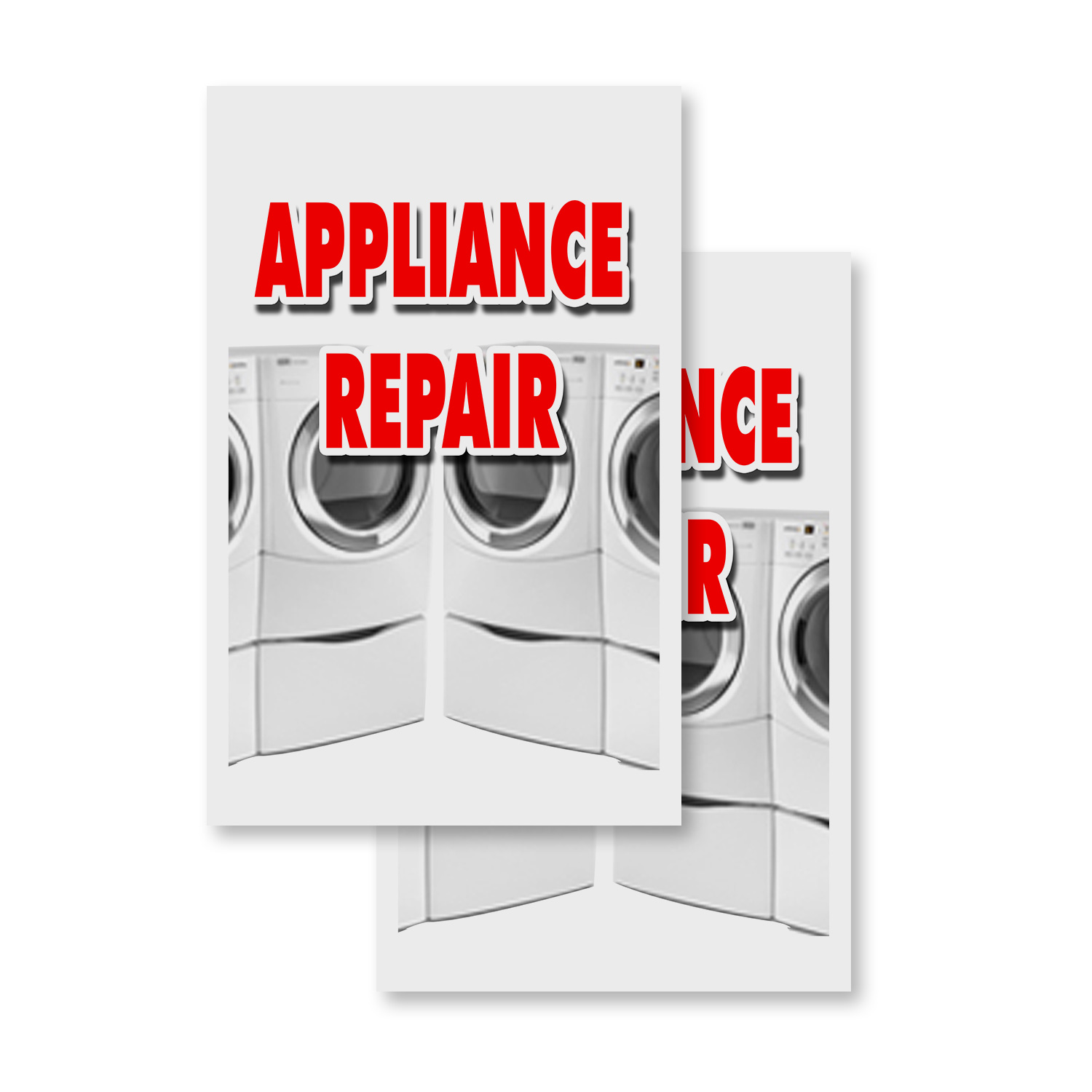 Appliance Repair 24" x 36" 2 Pack Of Store Sign Plastic Or Decal | eBay