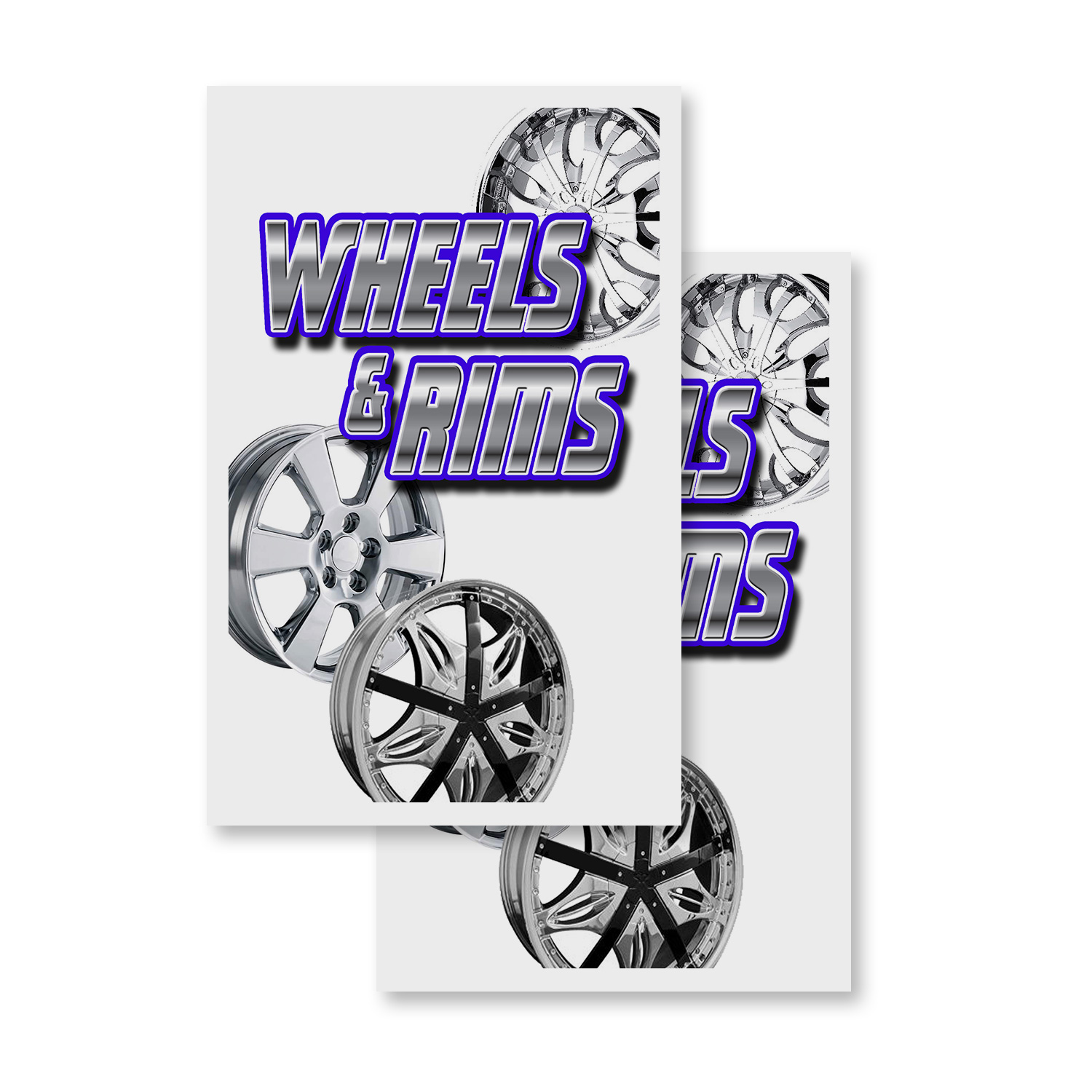 Wheels & Rims 24" x 36" 2 Pack Of Store Sign Plastic Or Decal | eBay