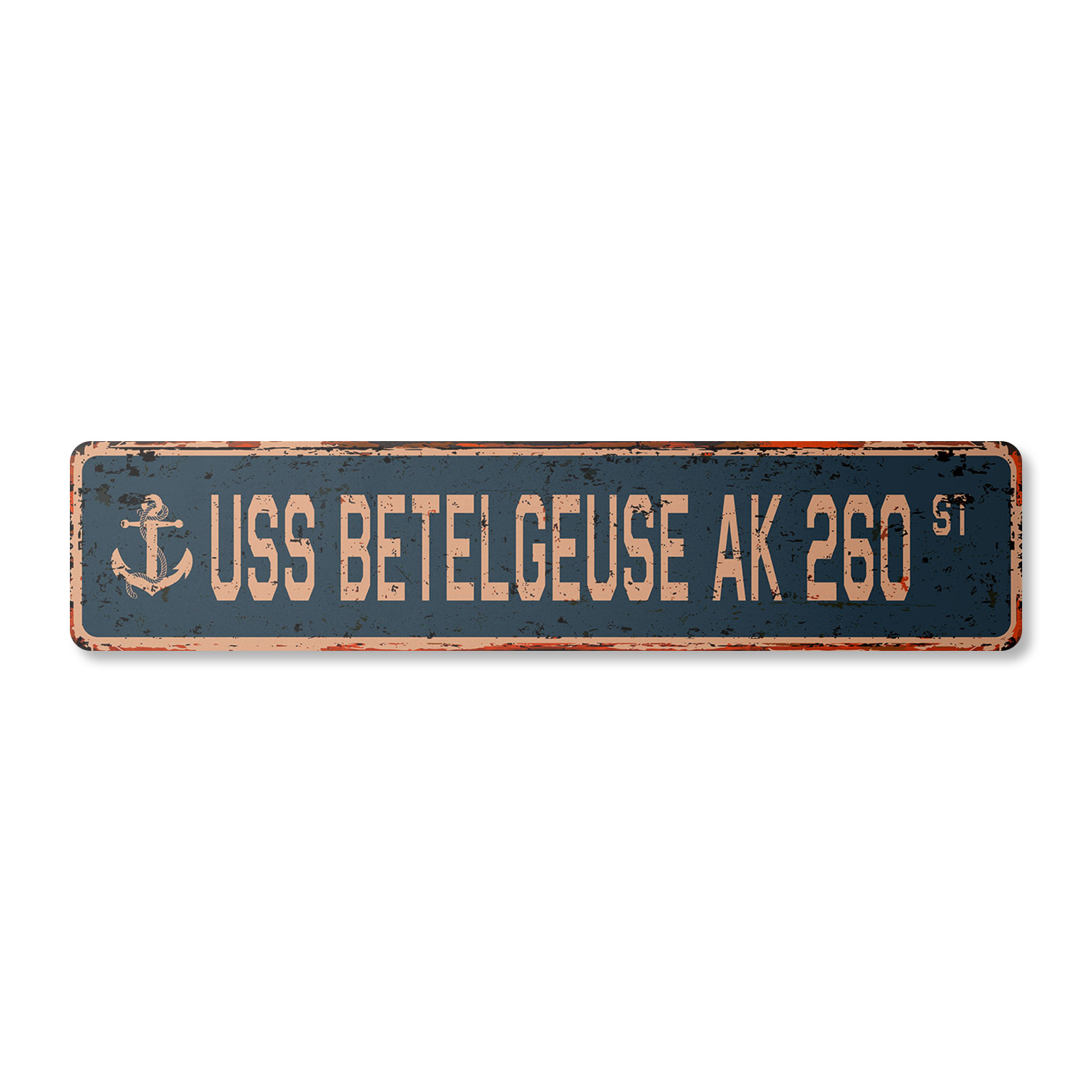 USS BETELGEUSE AK 260 Vintage Street Sign us navy ship veteran sailor ...
