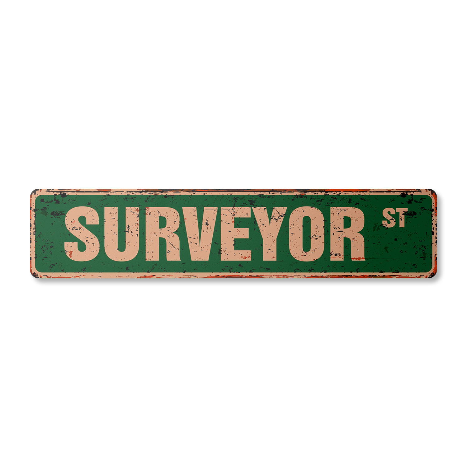 SURVEYOR Vintage Street Sign surveyors land survey cartographers ...