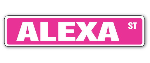ALEXA Street Sign Childrens Name Room Metal Sign Decal | eBay
