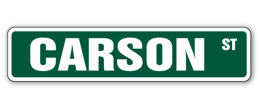 CARSON Street Sign Childrens Name Room Metal Sign Decal | eBay