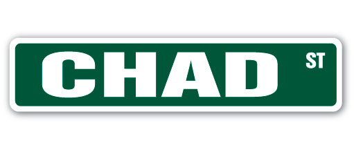 CHAD Street Sign Childrens Name Room Metal Sign Decal | eBay
