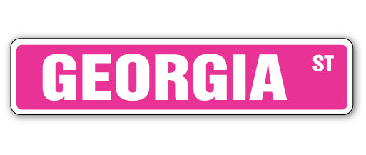 GEORGIA Street Sign Childrens Name Room Metal Sign Decal | eBay