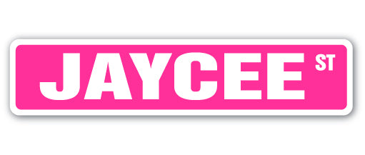 JAYCEE Street Sign Childrens Name Room Metal Sign Decal | eBay