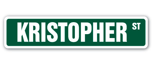 KRISTOPHER Street Sign Childrens Name Room Metal Sign Decal | eBay