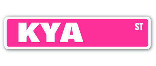 KYA Street Sign Childrens Name Room Metal Sign Decal | eBay