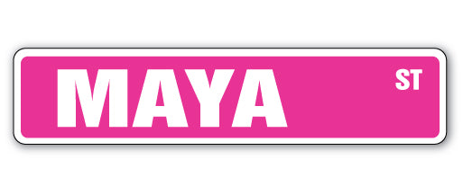 MAYA Street Sign Childrens Name Room Metal Sign Decal | eBay