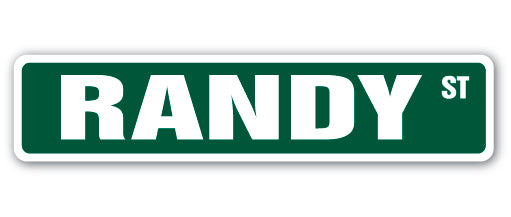 RANDY Street Sign Childrens Name Room Metal Sign Decal | eBay