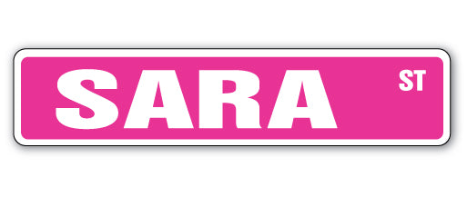 SARA Street Sign Childrens Name Room Metal Sign Decal | eBay