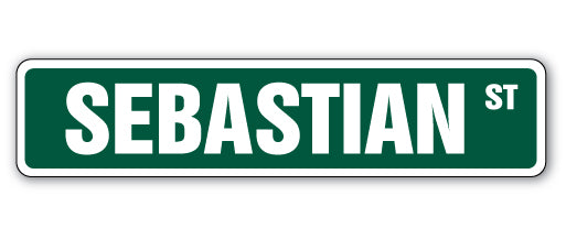 SEBASTIAN Street Sign Childrens Name Room Metal Sign Decal | eBay