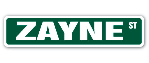 ZAYNE Street Sign Childrens Name Room Metal Sign Decal | eBay
