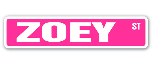ZOEY Street Sign Childrens Name Room Metal Sign Decal | eBay