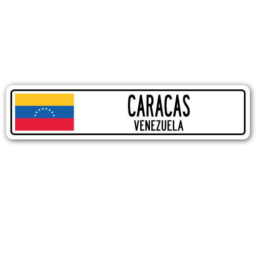 CARACAS VENEZUELA Street Sign Venezuelan flag city country gift | eBay