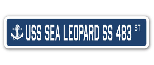 USS SEA LEOPARD SS 483 Street Sign us navy ship veteran sailor gift | eBay