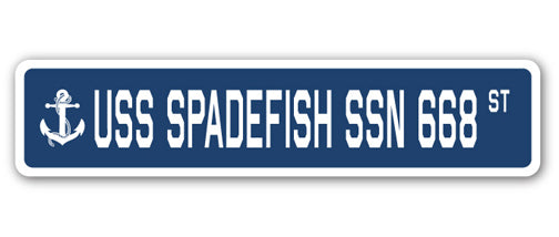USS SPADEFISH SSN 668 Street Sign us navy ship veteran sailor gift | eBay