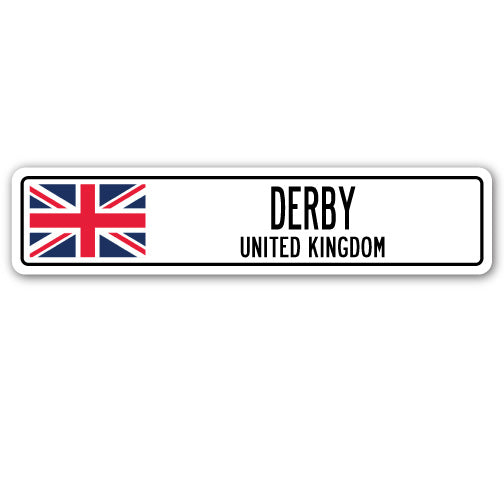 DERBY UNITED KINGDOM Street Sign British Britons Brits flag city ...