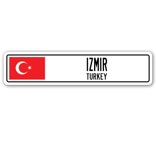 IZMIR TURKEY Street Sign Turk flag city country road wall gift | eBay