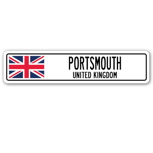 PORTSMOUTH UNITED KINGDOM Street Sign British Britons Brits flag city ...