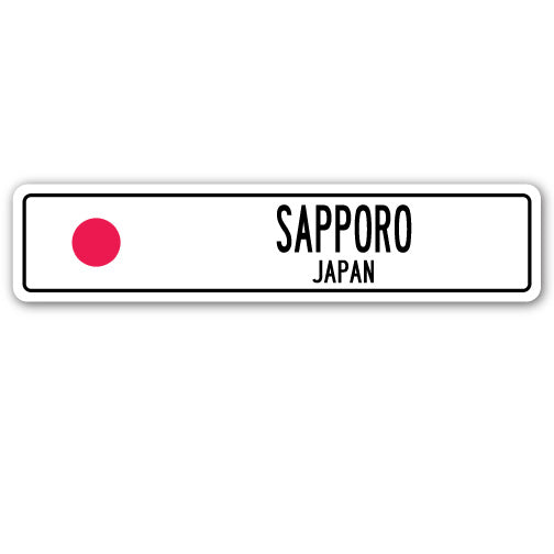 SAPPORO JAPAN Street Sign Japanese flag city country road wall gift | eBay