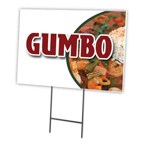Gumbo Yard Sign & Stake outdoor plastic coroplast window | eBay